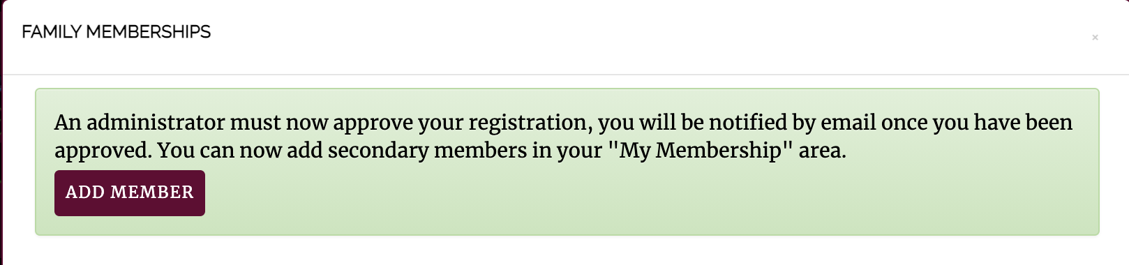 Group Membership - As A Primary Member