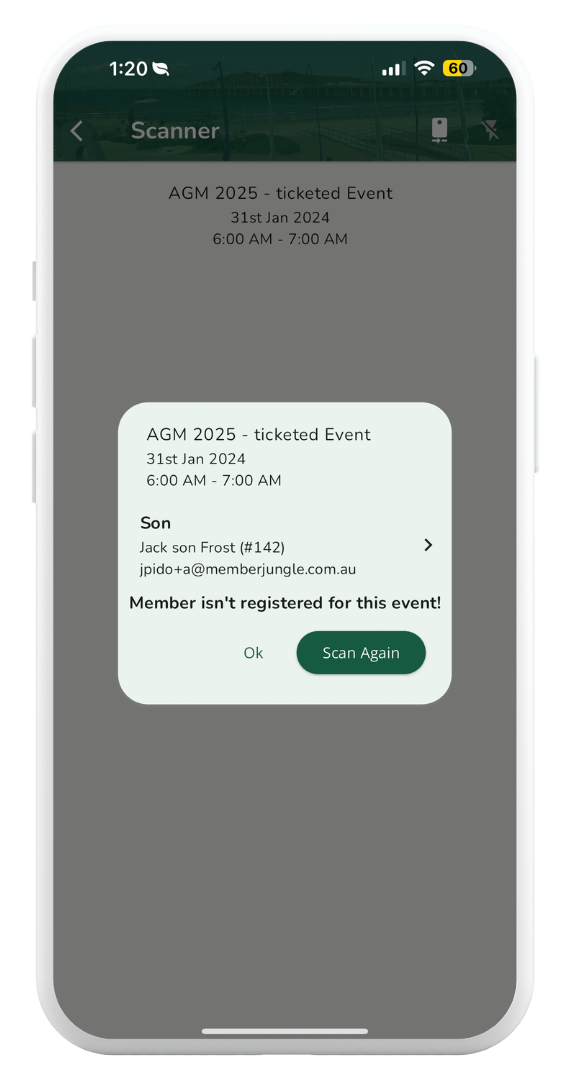 Scanning Members Barcode On The Mobile App