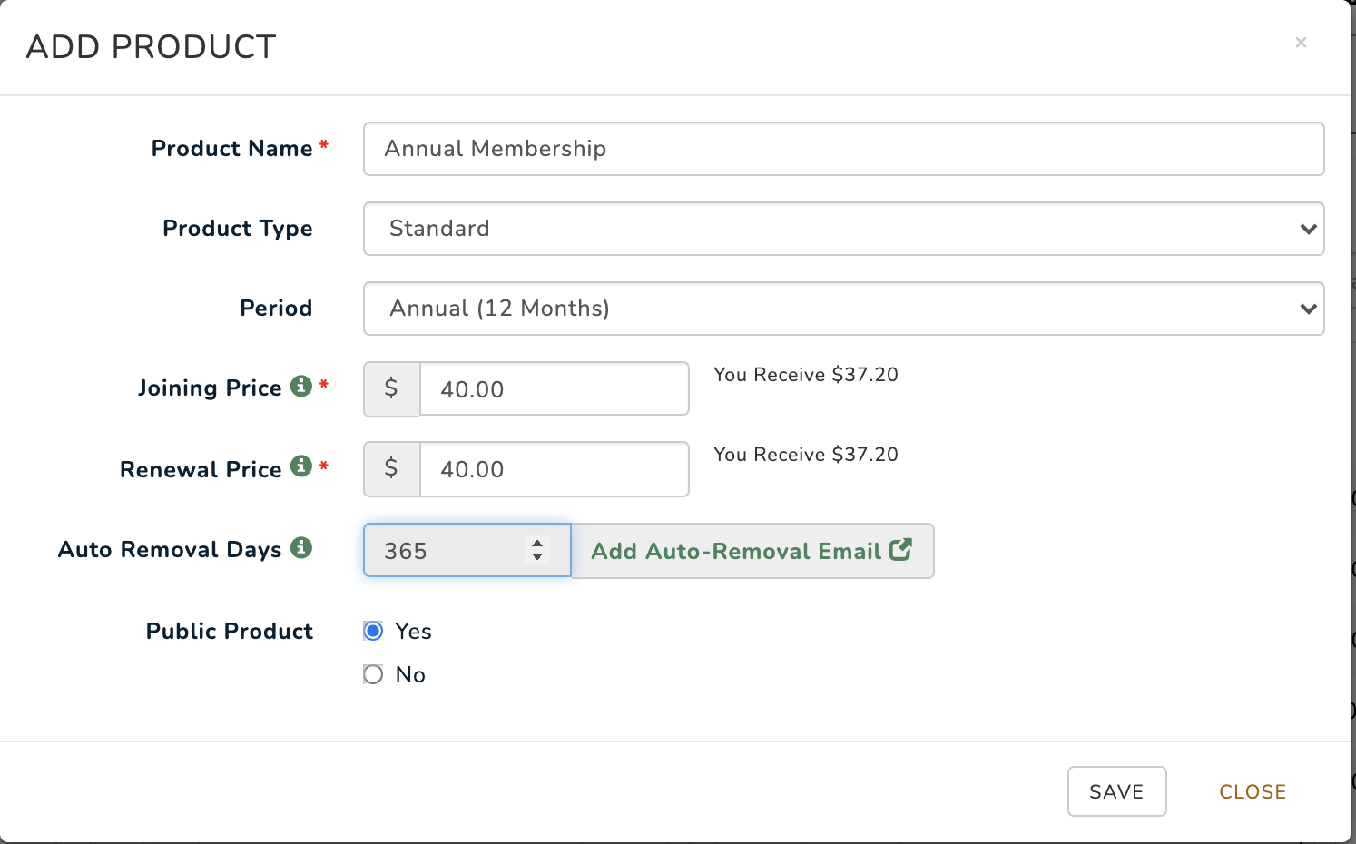 Auto-Remove Member's Expired Products