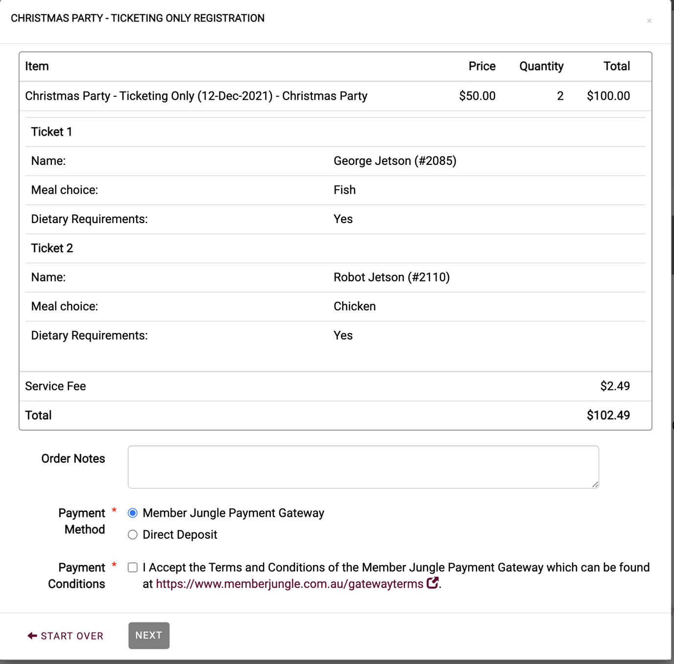 Selling Event Tickets