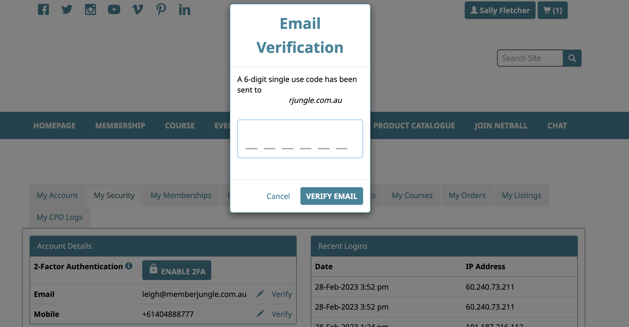 Enabling 2 Factor Authentication (2FA) for Members and Administrators