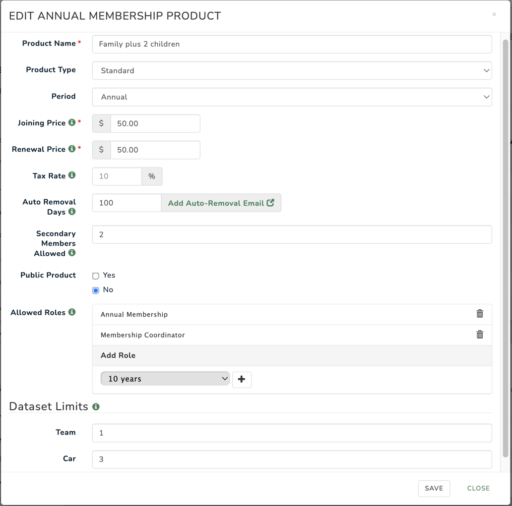 Managing Membership Products and Prices