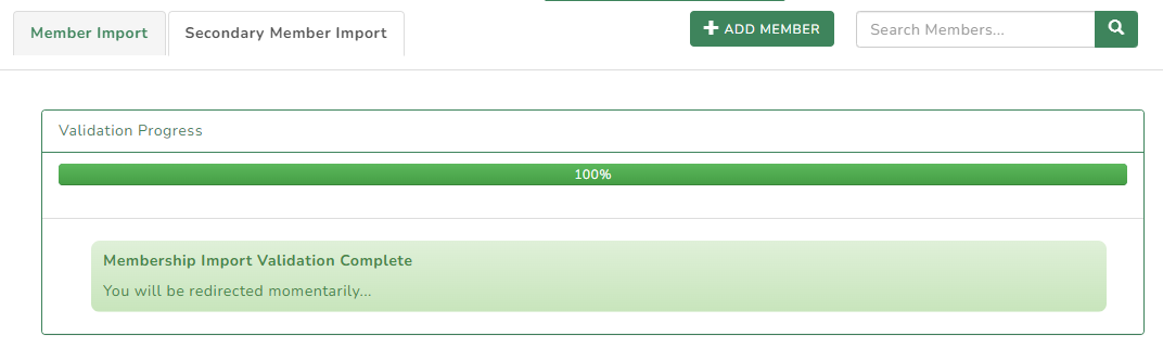 Importing Secondary Members