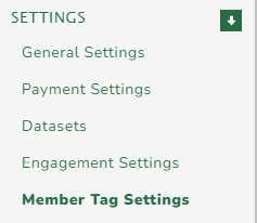 Member Tag Settings