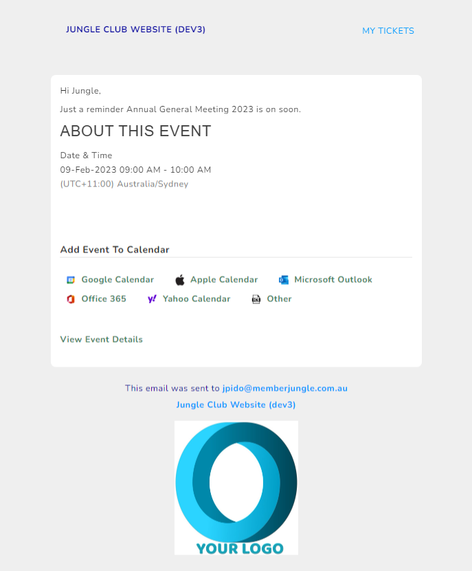 Events Scheduled Emails