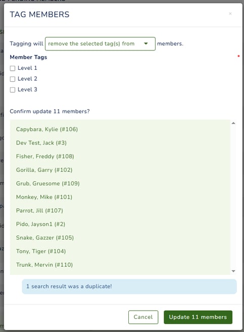 Member Tag Settings