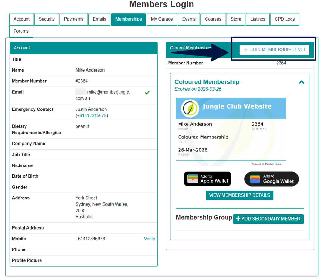 Membership Signup & Renewal Page Settings