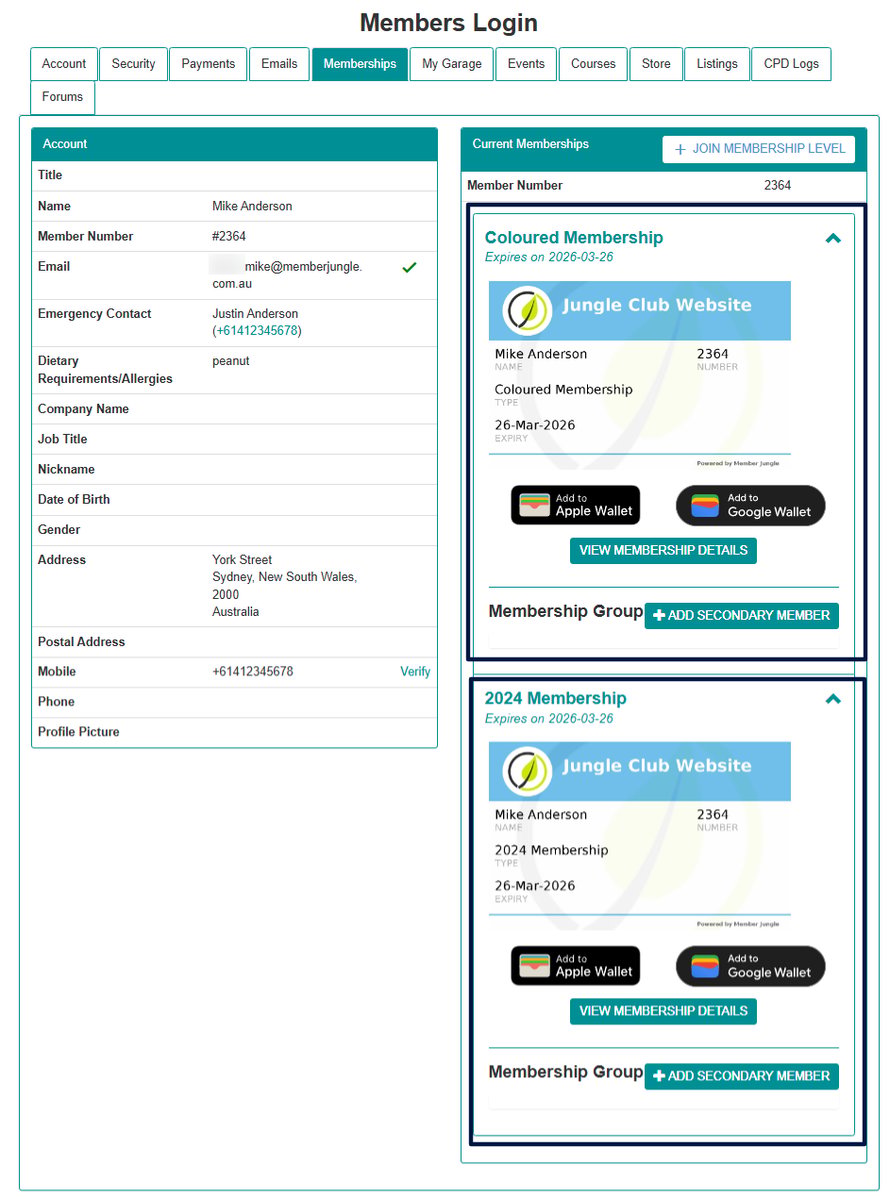 Membership Signup & Renewal Page Settings