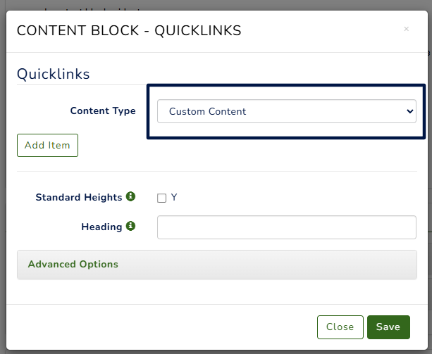 How to add Quicklinks to Pages