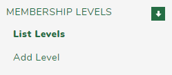 Membership Level Setup