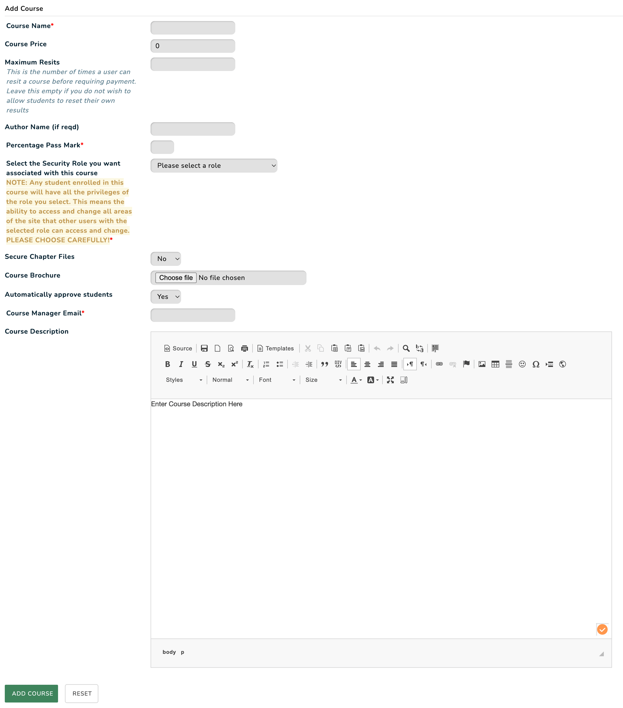 Online Course Module